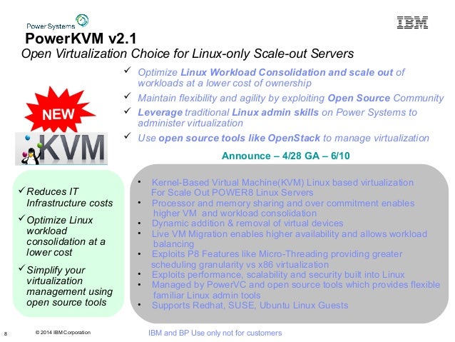 Power systems virtualization with power kvm