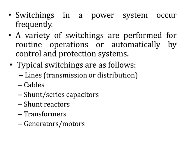 power system transients.pptx | Physics | Science