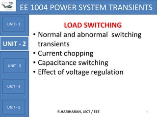 Power system transients (IV-EEE) | PPTX