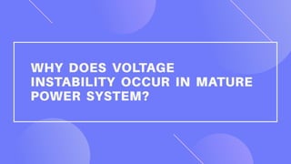 Power system voltage stability | PPTX