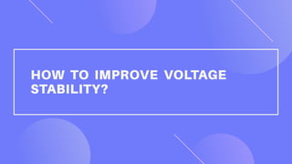 Power system voltage stability | PPTX