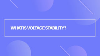 Power system voltage stability | PPTX