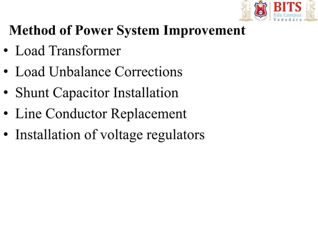 Power sytem improvement techniques | PPT