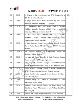 Power sytems ieee 2015 2016 projects list-vel | DOCX