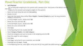 Power teacher gradebook part one | PPTX