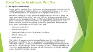 Power teacher gradebook part one | PPTX
