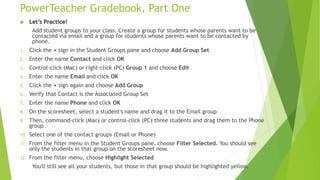 Power teacher gradebook part one | PPTX