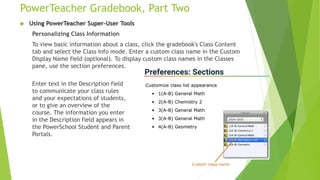 Power teacher gradebook part two | PPTX