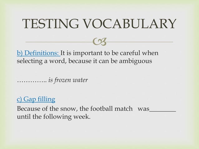 Testing grammar and vocabulary | PPTX | Standardized Testing ...