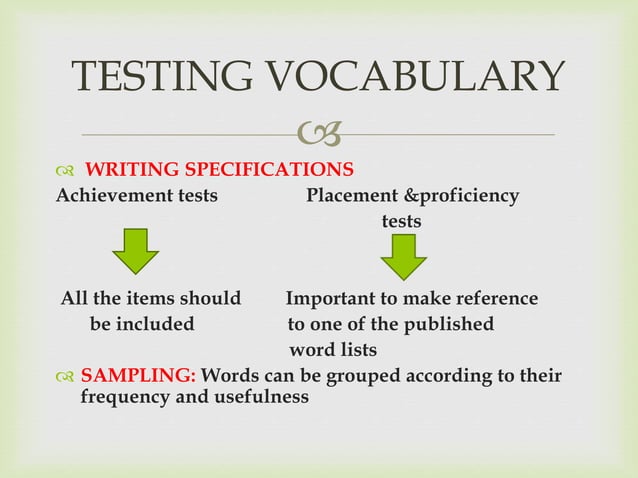Testing grammar and vocabulary | PPTX | Standardized Testing ...