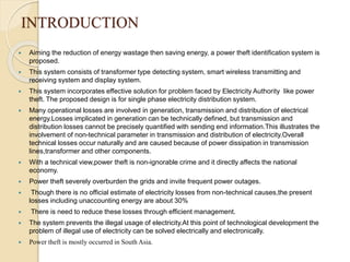 Power theft detection | PPTX