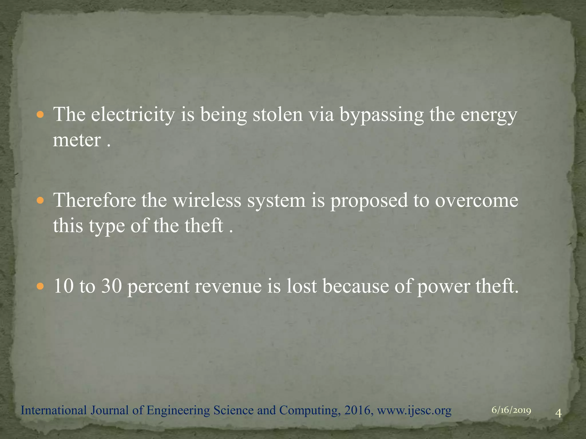 Power theft detection | PPTX