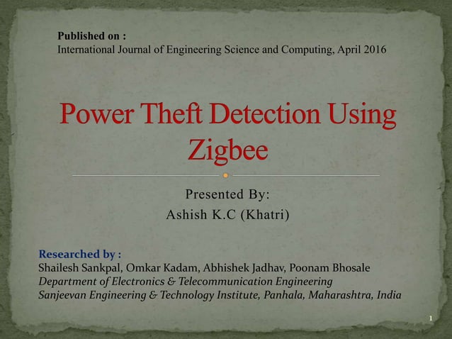 Power theft detection | PPTX