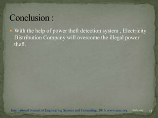 Power theft detection | PPTX
