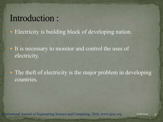 Power theft detection | PPTX