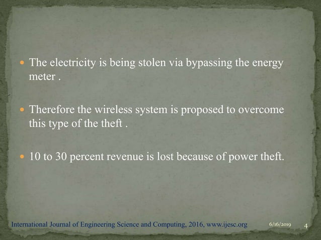 Power theft detection | PPTX