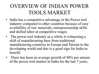 Power tool- Distribution Overview | PPTX