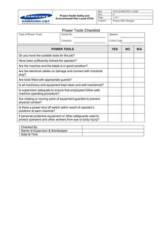 POWER TOOLS CHECKLIST.docx