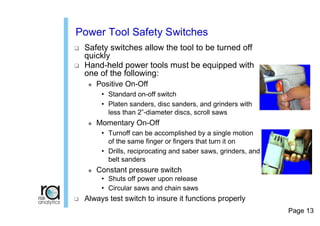 POWER TOOLS PDF and safety precautions at the workplace | PDF