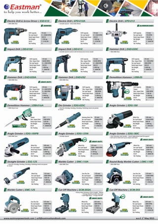 Eastman Power tools price 2015 | PDF
