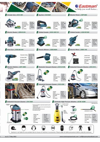 Eastman Power tools price 2015 | PDF