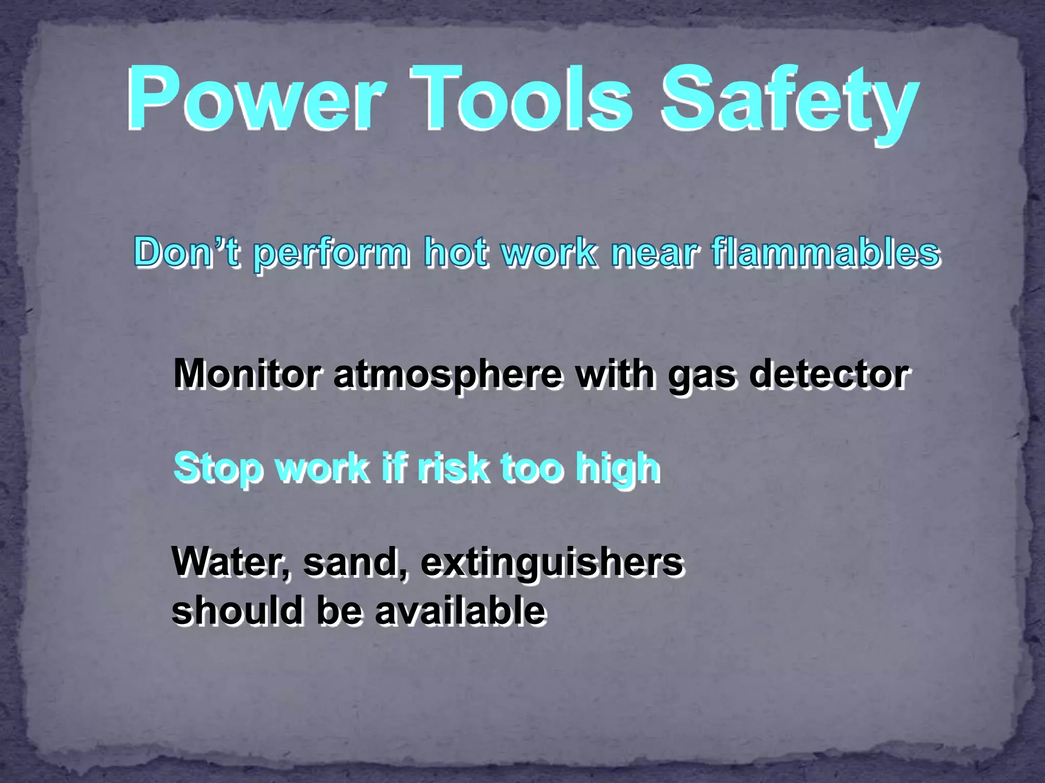 Power tools safety | PPTX
