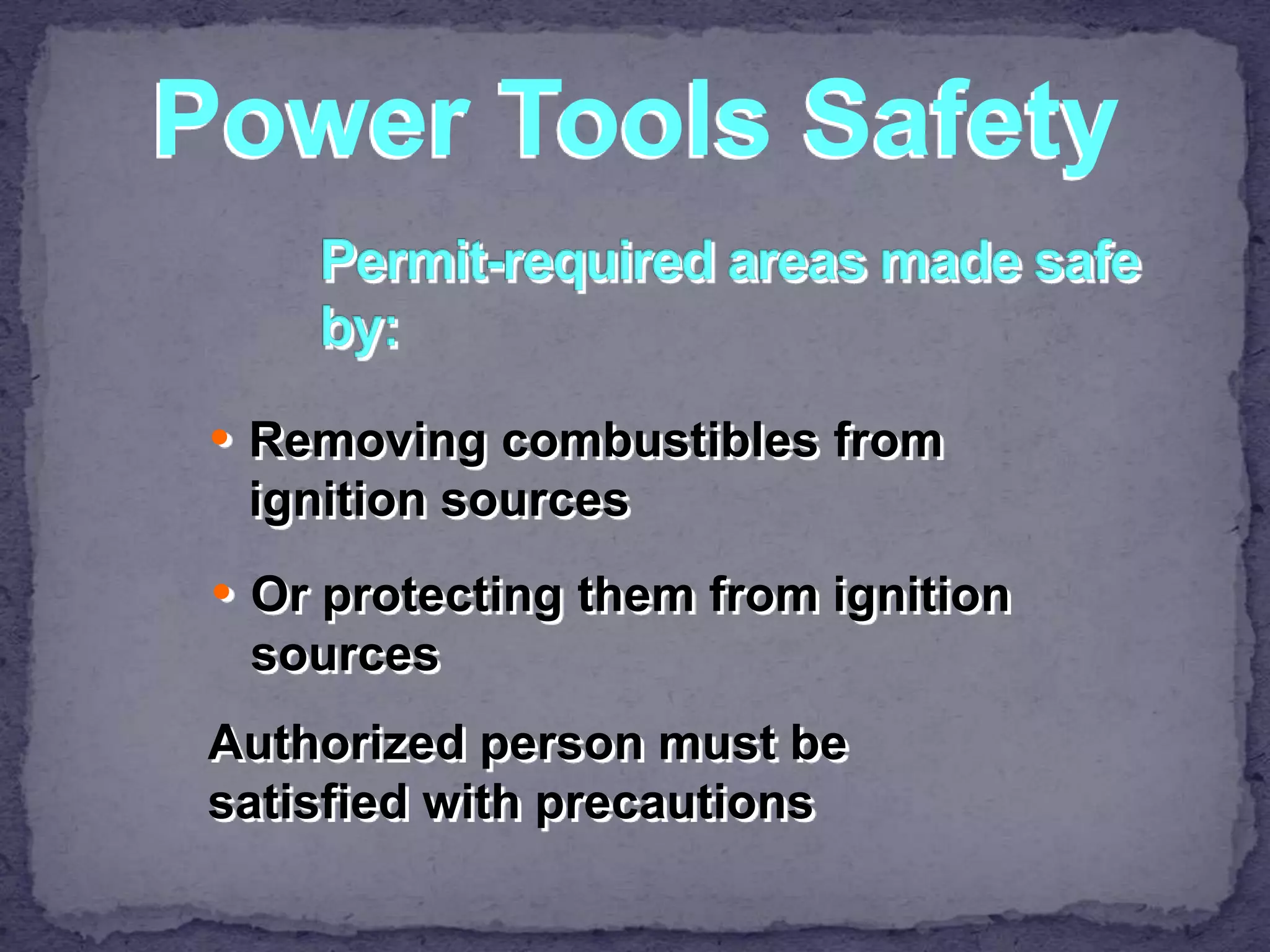 Power tools safety | PPTX