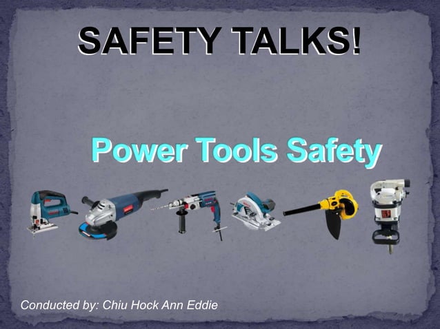 Power tools safety | PPTX