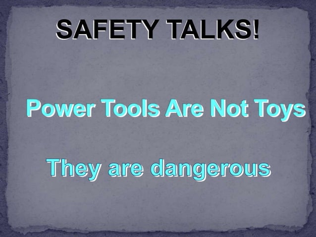 Power tools safety | PPTX