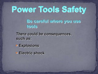 Power tools safety | PPTX