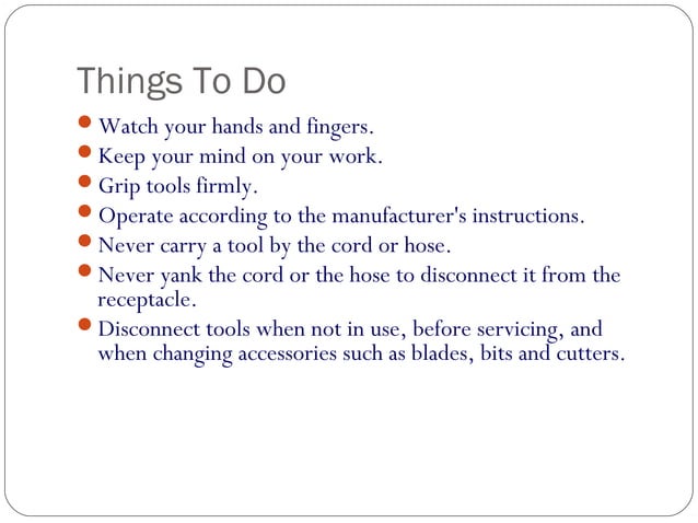 Power tools safety | PPT