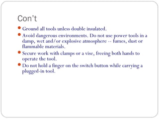 Power tools safety | PPT