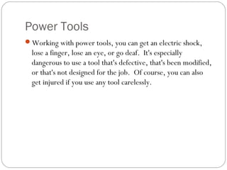 Power tools safety | PPT