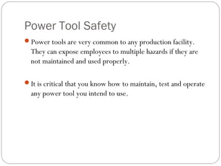 Power tools safety | PPT