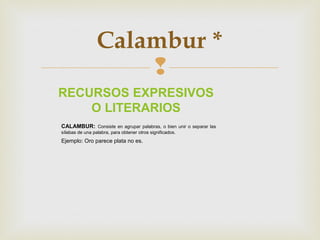 El lenguaje literario y los recursos de estilo | PPT