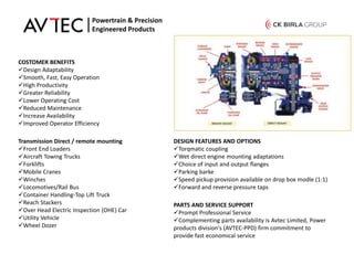 Avtec Powertrain components | PPTX | Performance Cars | Auto Type