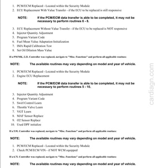 Powertrain Control Module (PCM) - Electrical Diagnostics | PDF