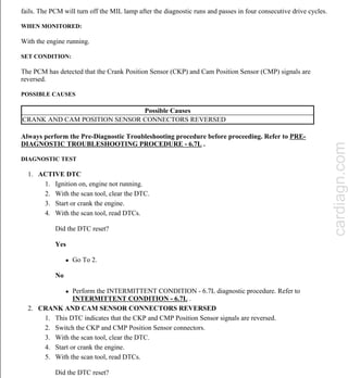 Powertrain Control Module (PCM) - Electrical Diagnostics | PDF
