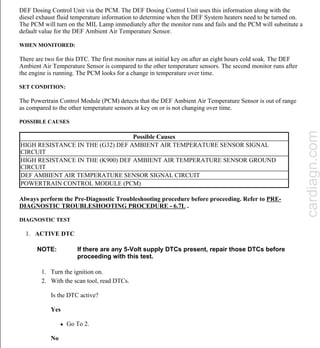 Powertrain Control Module (PCM) - Electrical Diagnostics | PDF