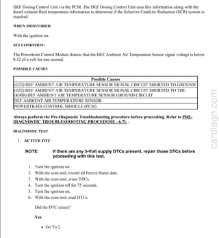 Powertrain Control Module (PCM) - Electrical Diagnostics | PDF