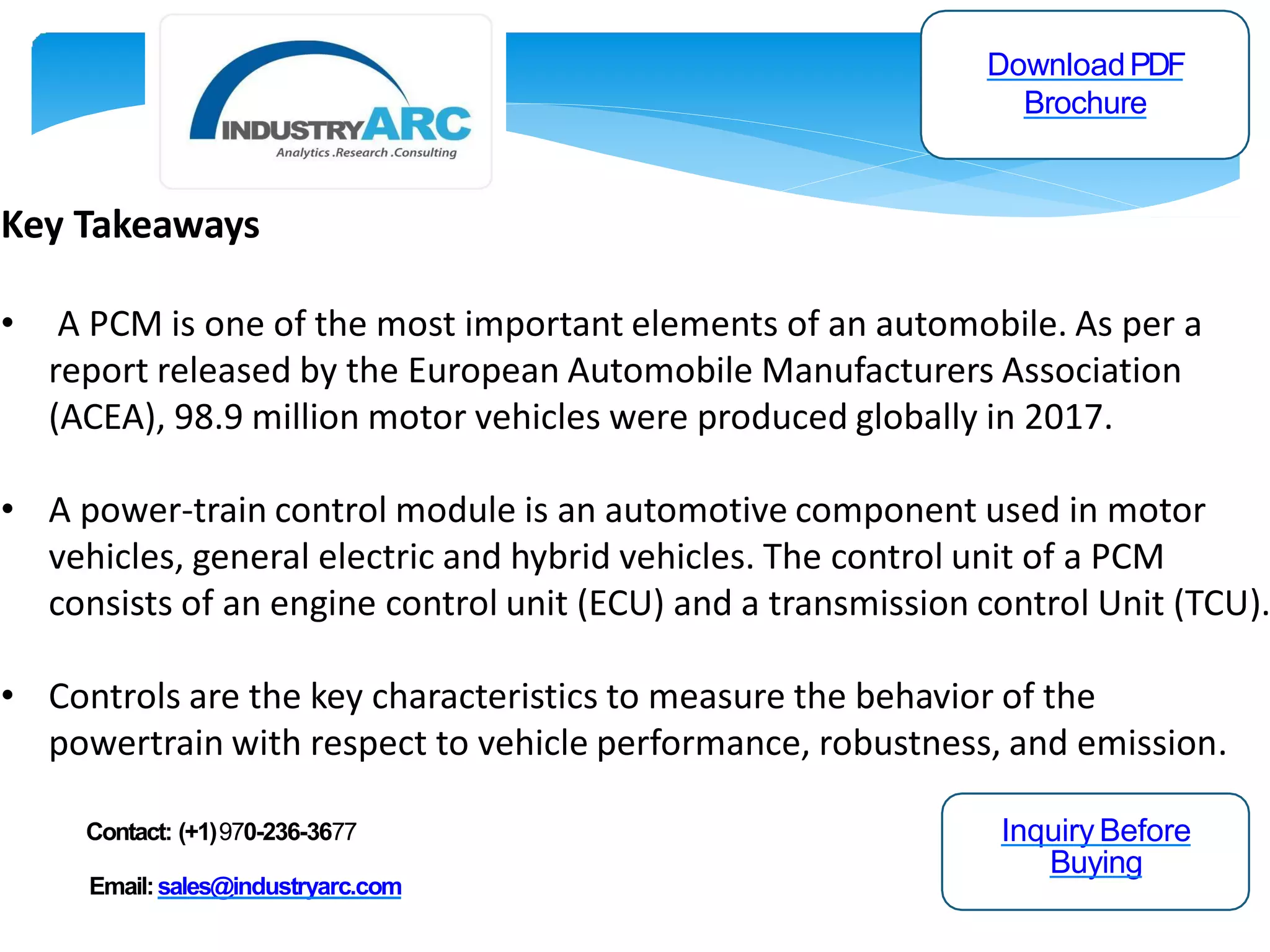 Powertrain control module (pcm) market | PDF