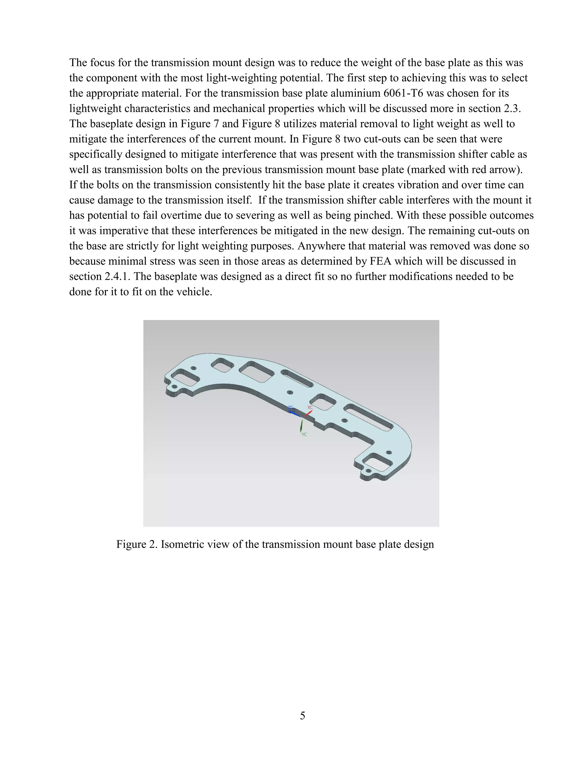 Powertrain final report (transmission mount section) | PDF