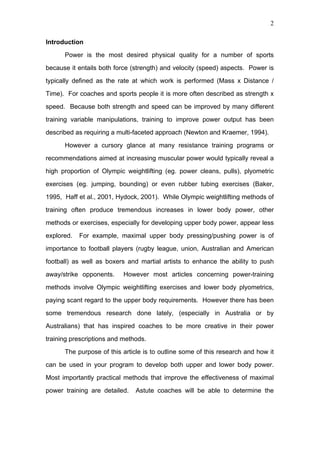 Power training methods v2 1 | PDF