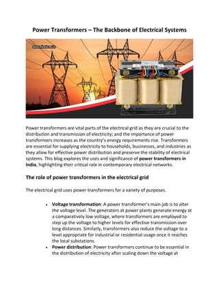 Power Transformers – The Backbone Of Electrical Systems.pdf