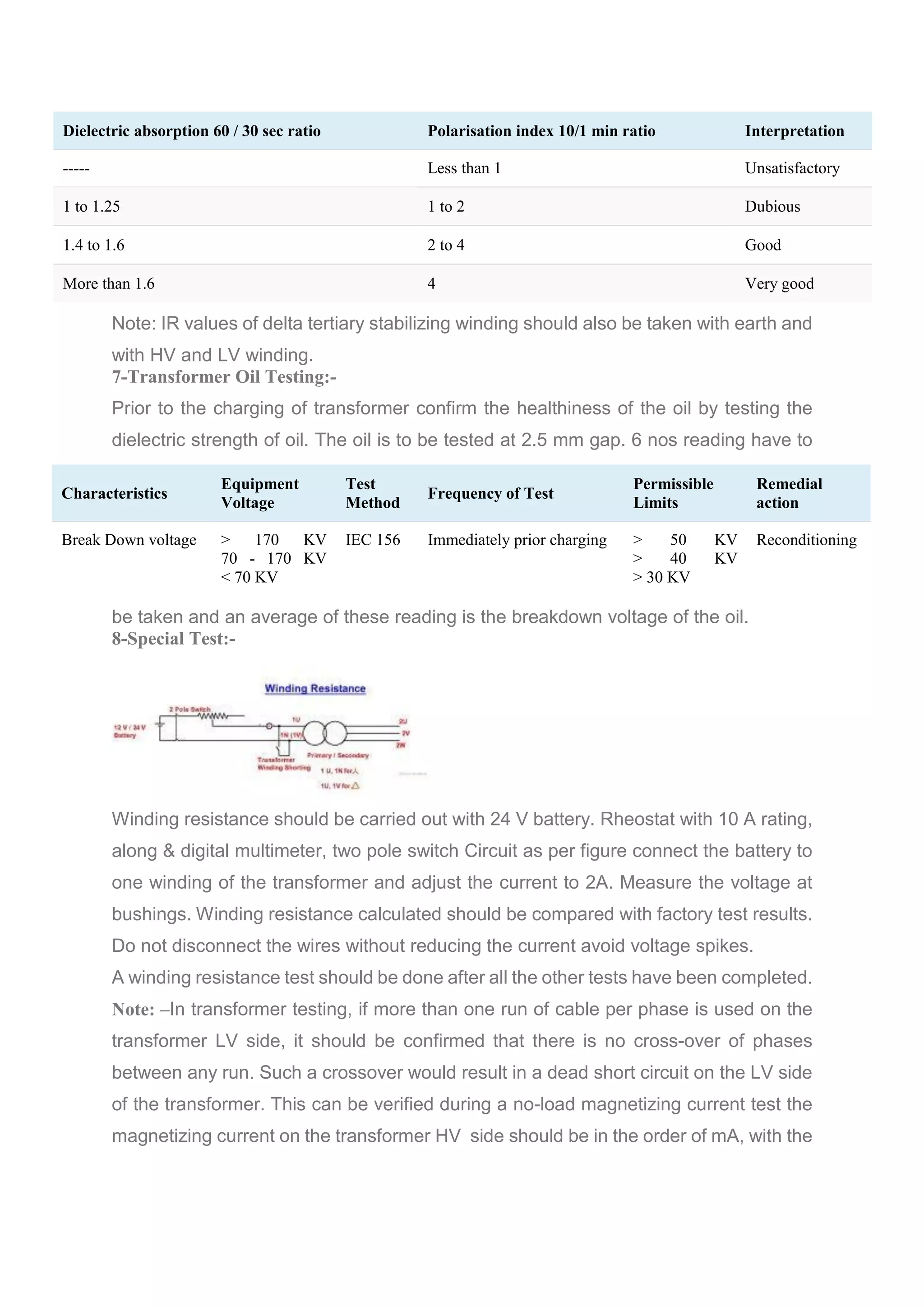 Power Transformer Testing And Commissioning Guidelines R Pdf Automotive