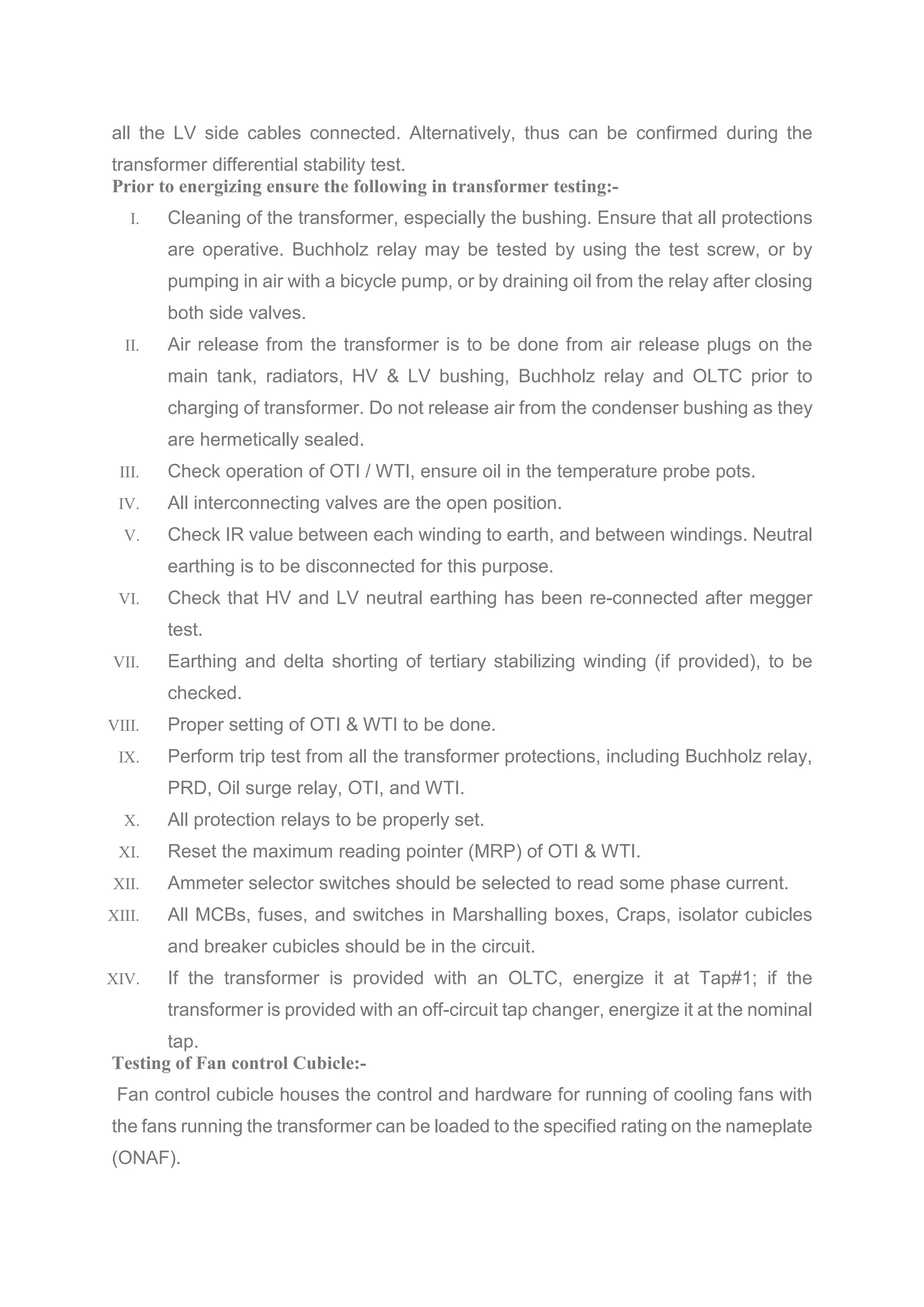 Power Transformer Testing And Commissioning Guidelines R Pdf Automotive