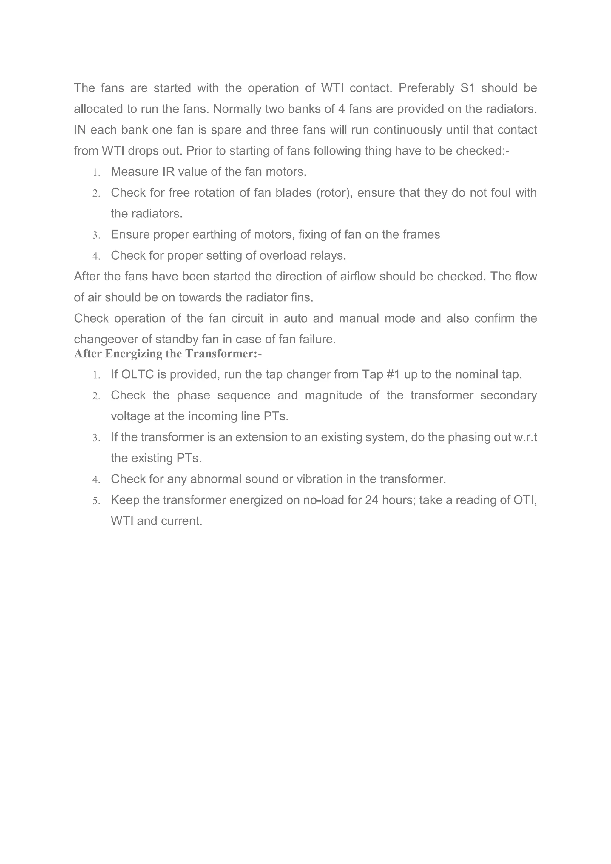 Power transformer testing and commissioning guidelines r | PDF