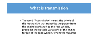 Power transmission system | PPTX