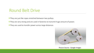 Power transmission through belts ppt | PPTX