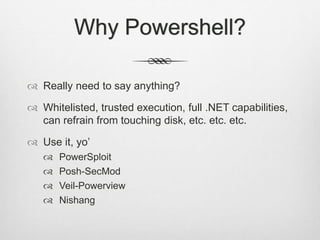 PowerUp - Automating Windows Privilege Escalation | PPT